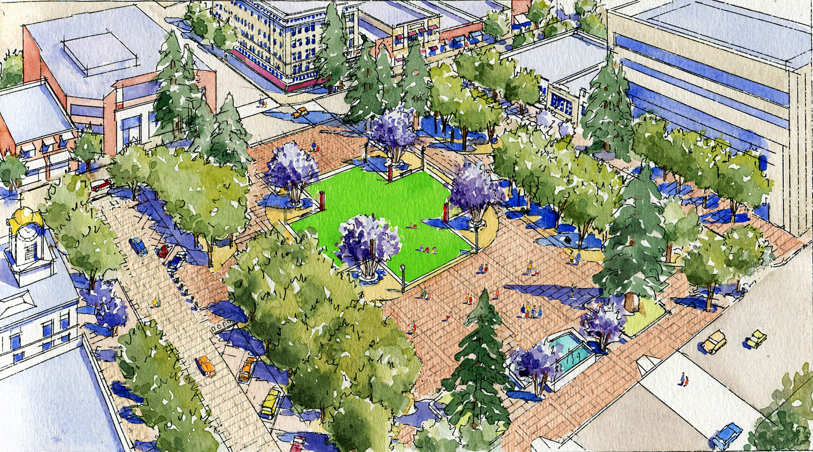 Old Courthouse Square Rendering | Sonoma County LGBTQI Pride