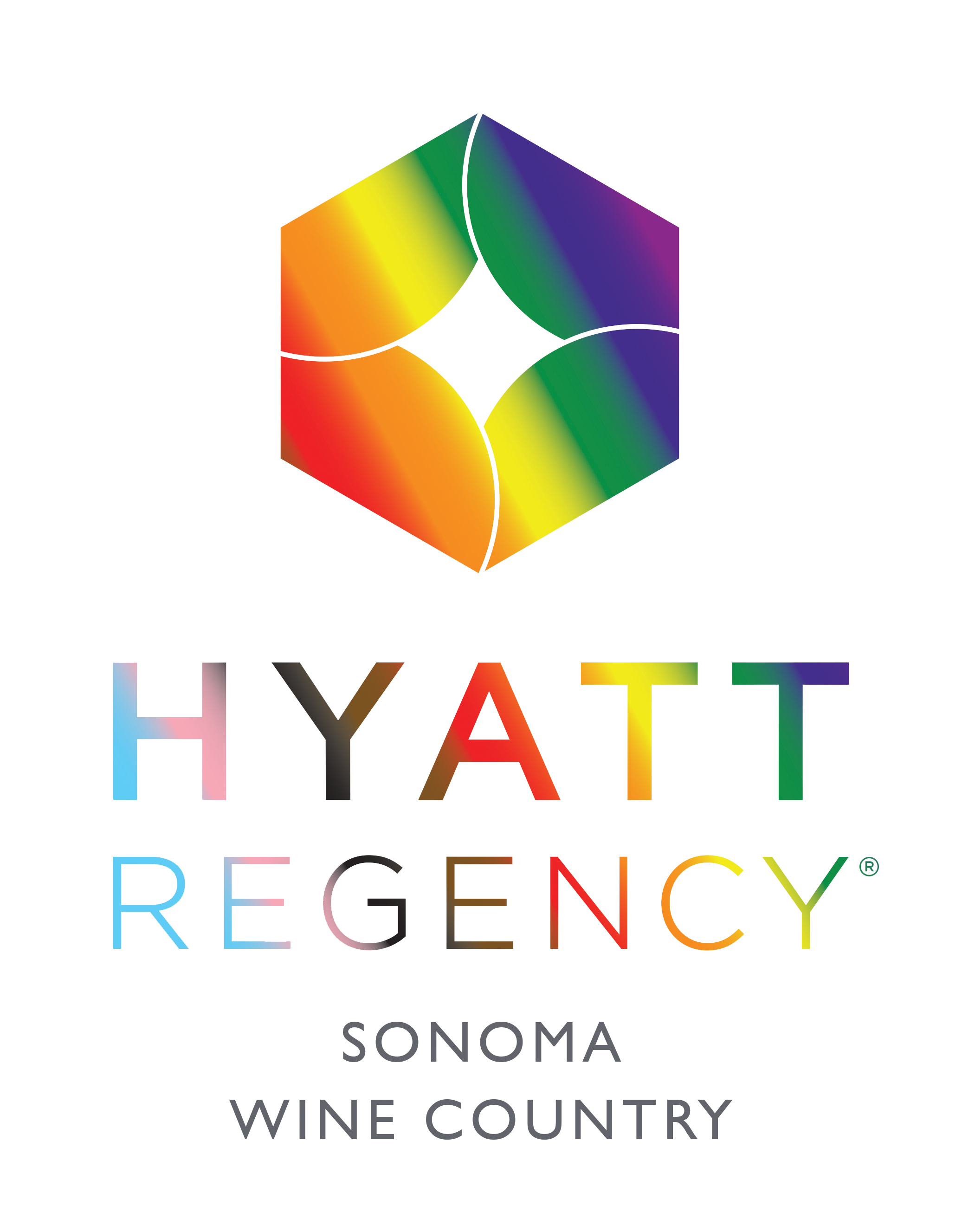 Hyatt Rainbow Logo | Sonoma County LGBTQI Pride